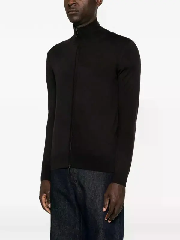 PAOLO PECORA Zip-up High-neck Cardigan