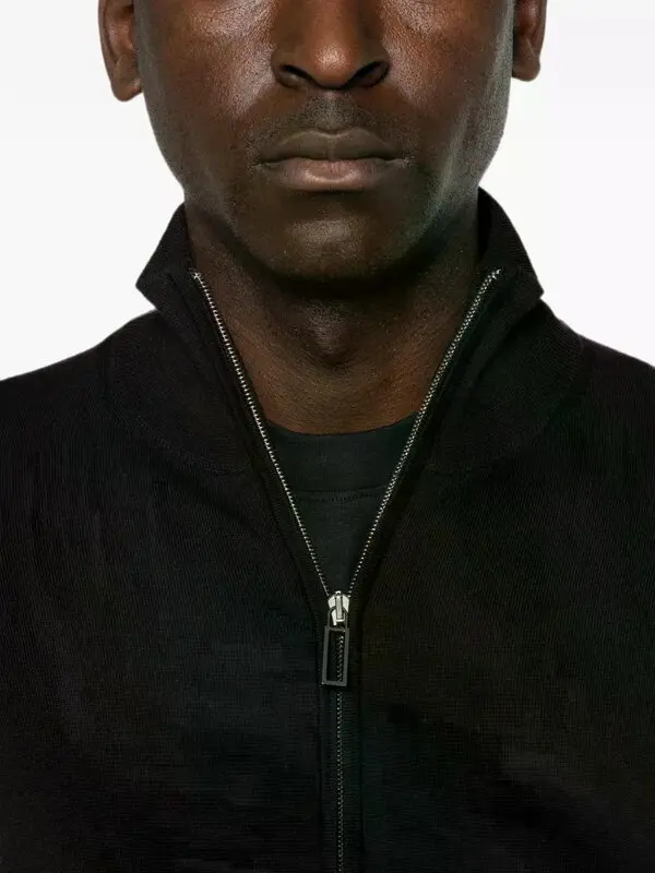 PAOLO PECORA Zip-up High-neck Cardigan