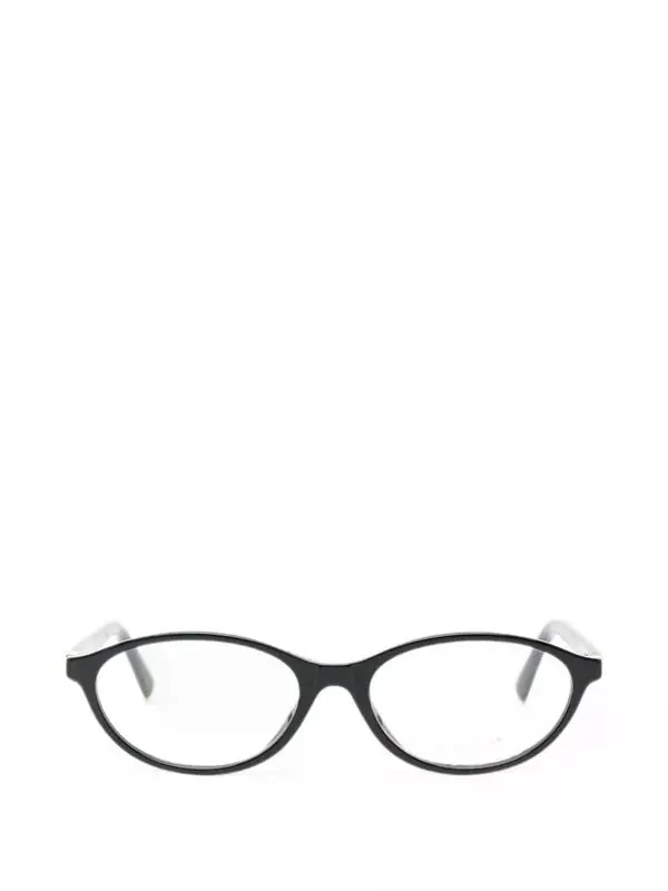 Miu Miu Logo-plaque Oval-frame Glasses