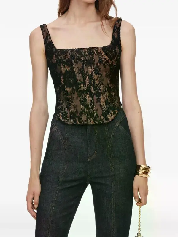 SELF-PORTRAIT Lace Corset Top