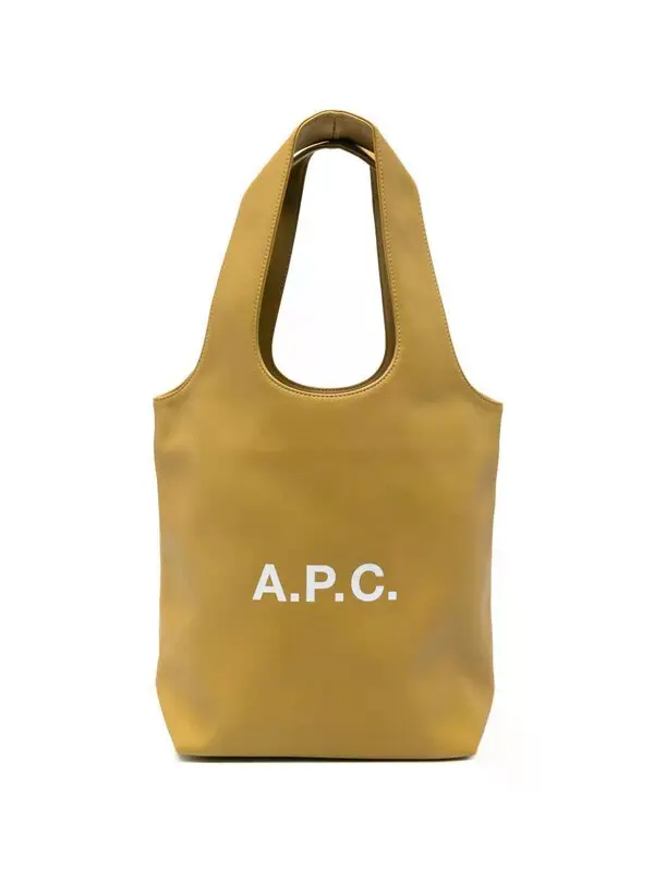 A.p.c. Logo Print Tote Bag - Yellow