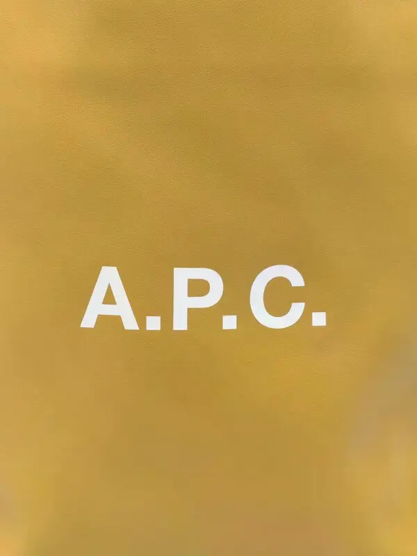 A.p.c. Logo Print Tote Bag - Yellow