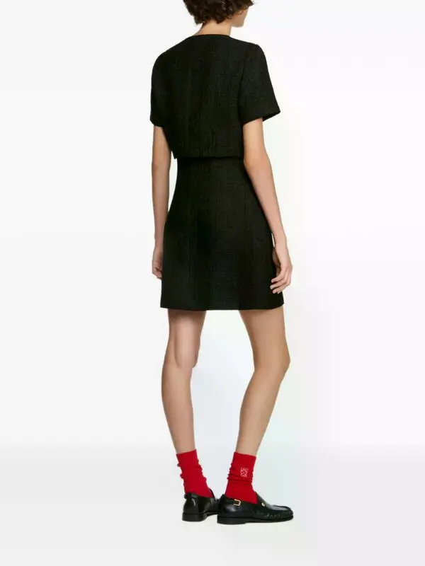 Sandro Belted Button-front Mini Dress