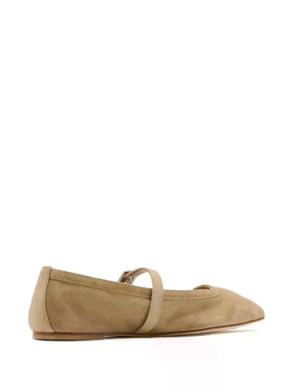 STUART WEITZMAN Buckle-fastening Square-toe Ballet Flats