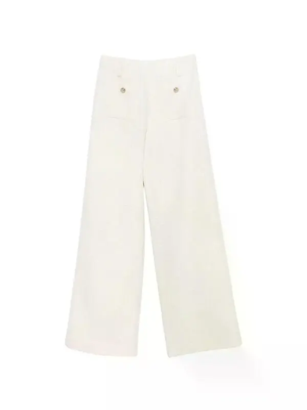 Maje Button-detail Straight-leg Trousers