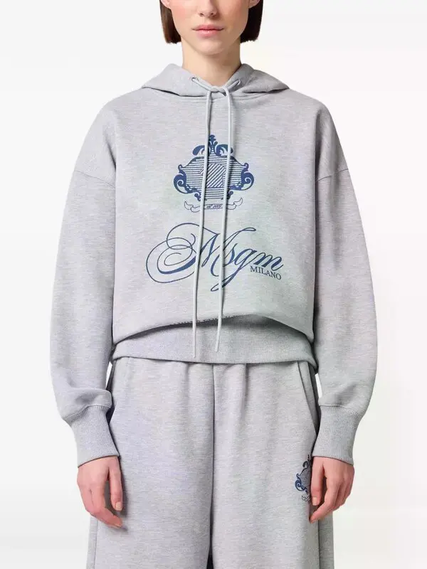 MSGM Logo-print Drawstring Hoodie