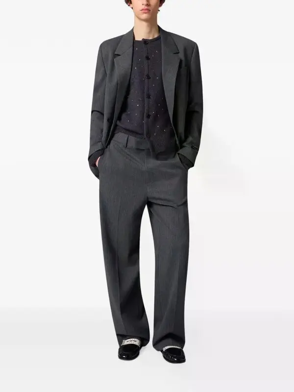 MSGM Pinstripe-pattern Pressed-crease Trousers