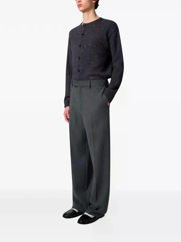MSGM Pinstripe-pattern Pressed-crease Trousers