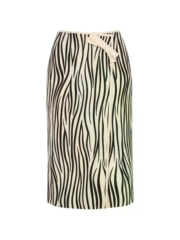 Valentino Garavani Zebra-print Midi Skirt