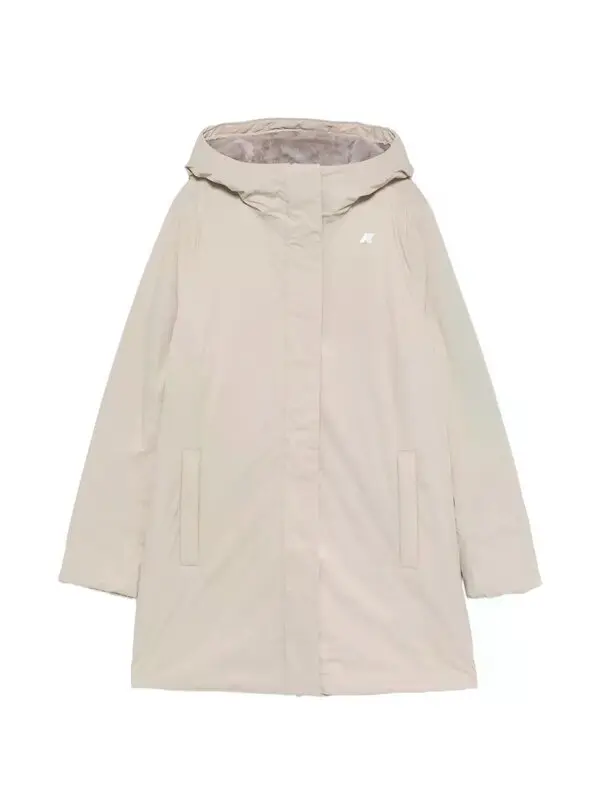 K-WAY Hooded Logo-patch Coat