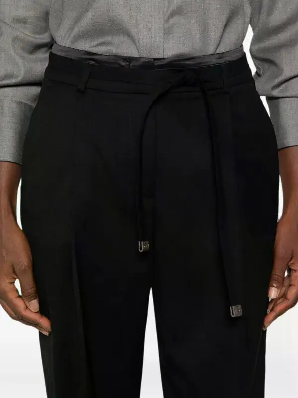 Peserico Tie-fastening Turn-up Trousers - Black
