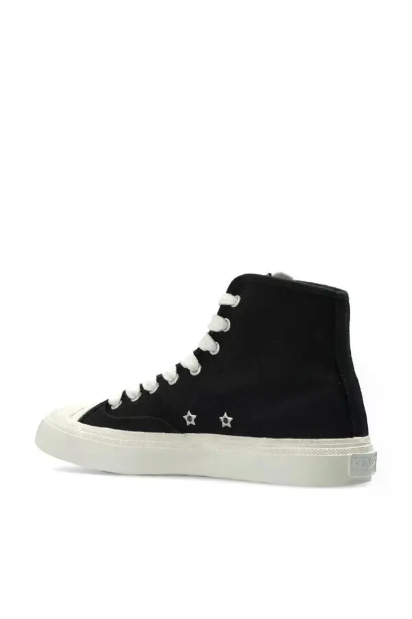 Kenzo Hoshi High Floral-embroidered Sneakers