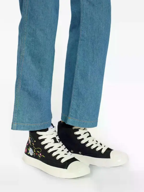 Kenzo Hoshi High Floral-embroidered Sneakers