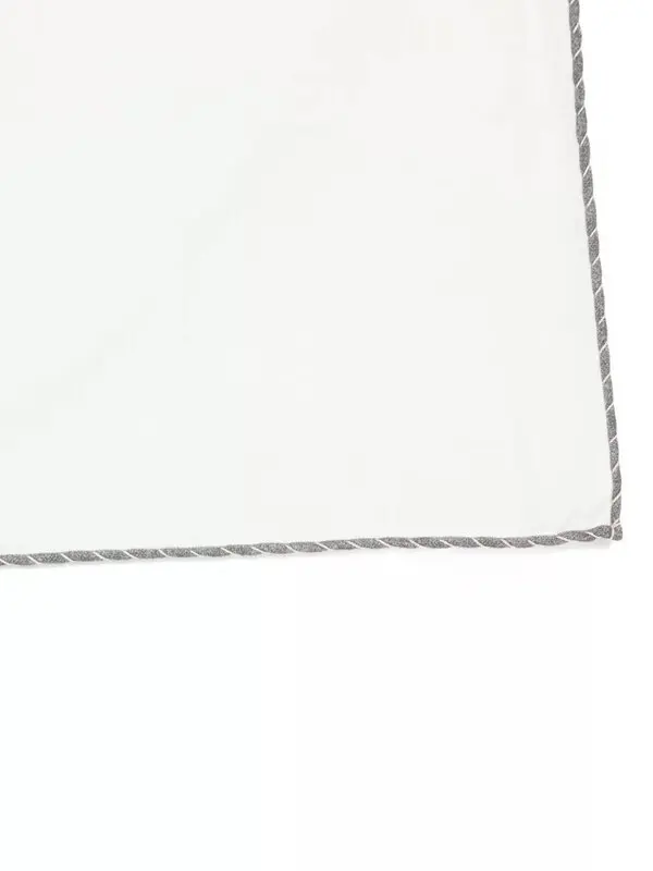 Eleventy Contrast-border Pocket Square