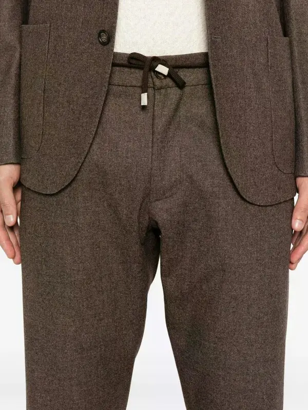 Eleventy Drawstring-waist Notched-lapels Suit