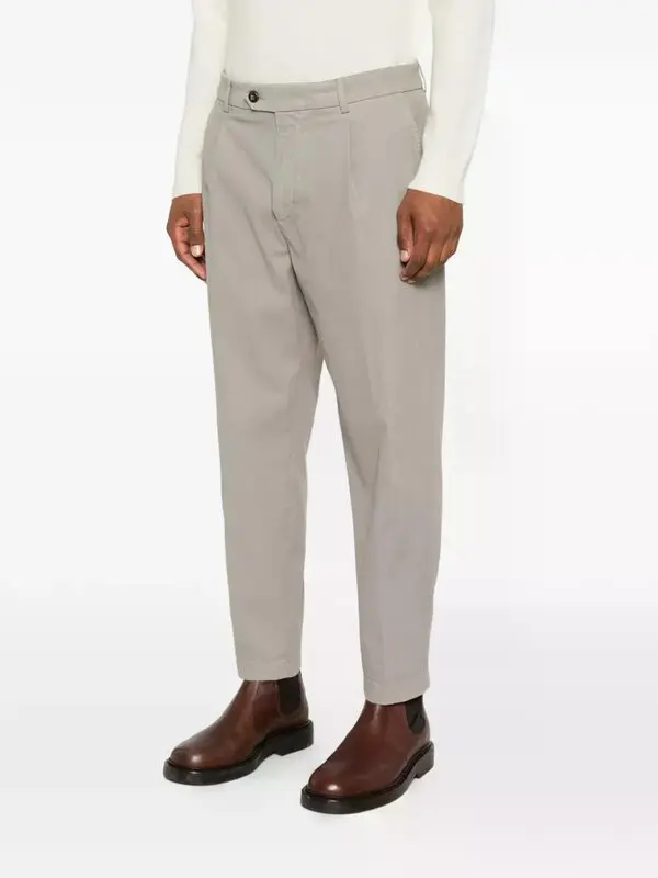 Eleventy Pleated-detail Trousers - Green