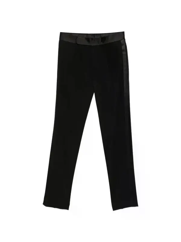 Giorgio Armani Satin-trim Pleated Trousers