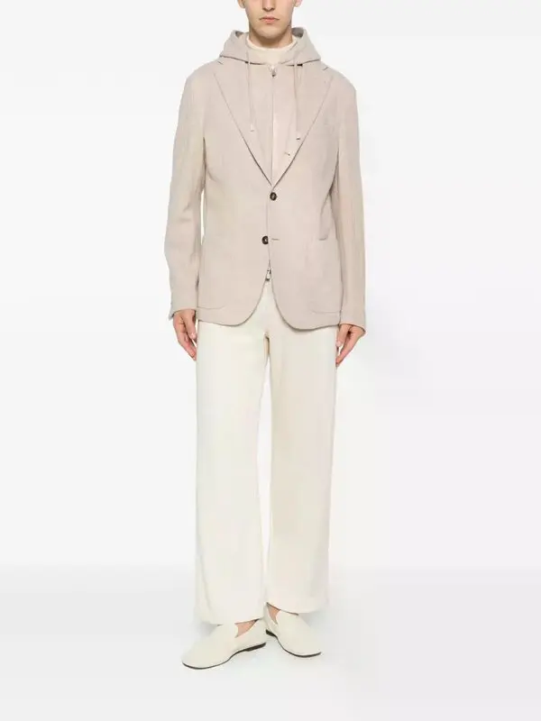 Eleventy Hooded Single-breasted Jacket