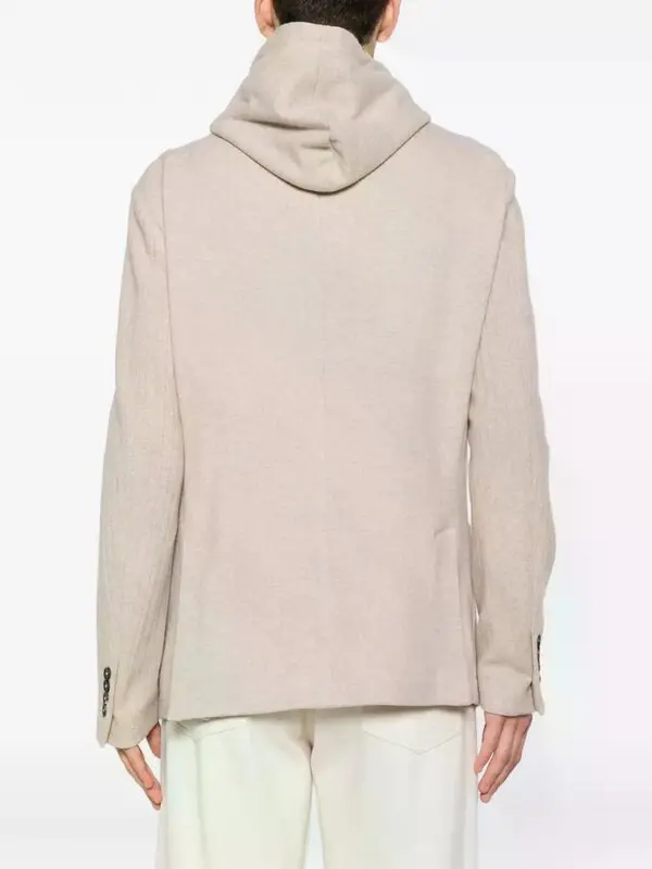 Eleventy Hooded Single-breasted Jacket