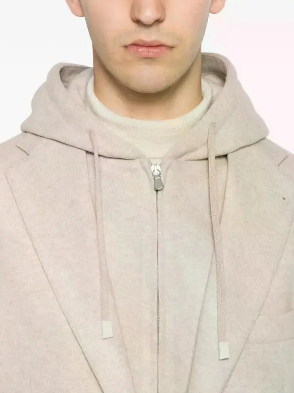 Eleventy Hooded Single-breasted Jacket