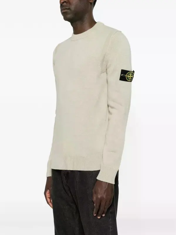 Stone Island 5100072 Lambswool Sweater - Neutrals