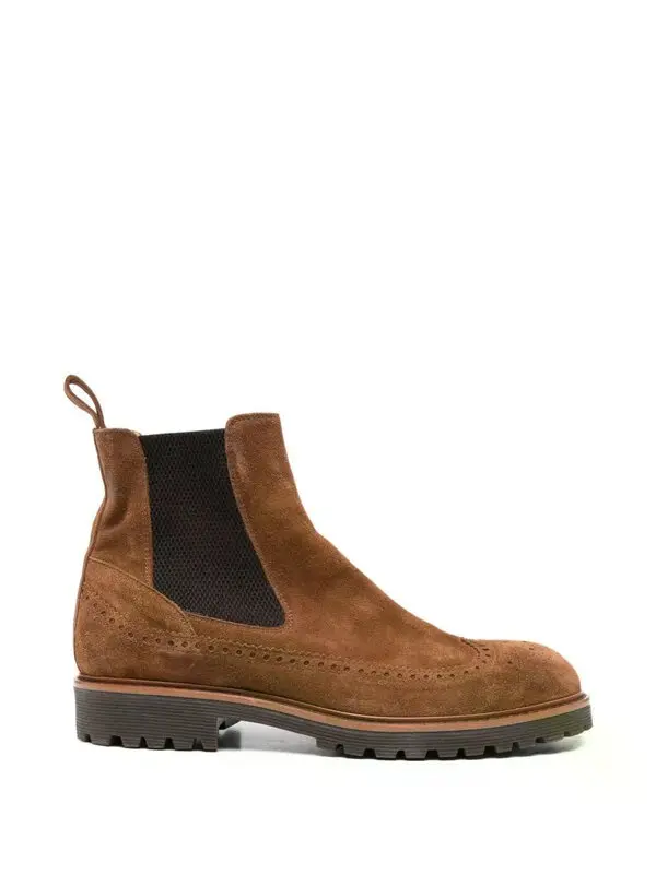 Eleventy Brogue Chelsea Boots