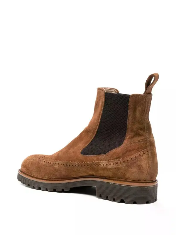 Eleventy Brogue Chelsea Boots