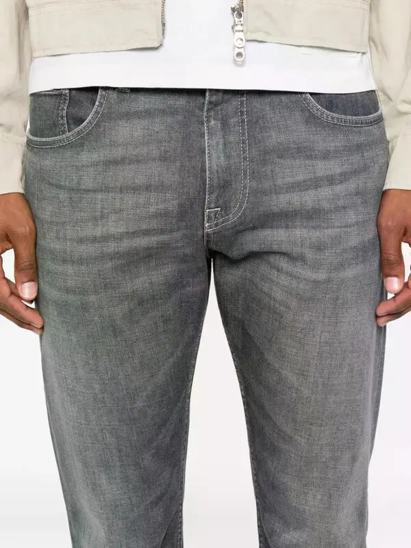 Eleventy Faded-effect Slim-fit Jeans