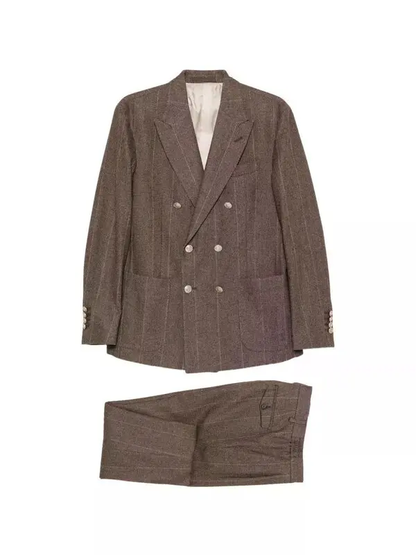 Eleventy Double-breasted Pinstripe-pattern Suit