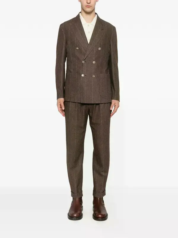 Eleventy Double-breasted Pinstripe-pattern Suit