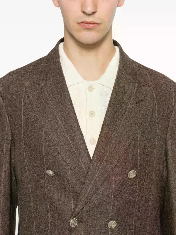 Eleventy Double-breasted Pinstripe-pattern Suit