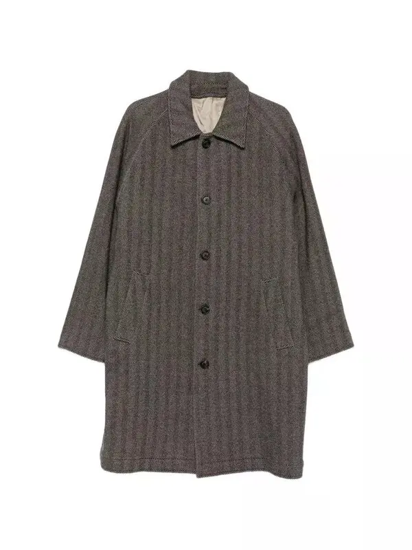 Eleventy Herringbone Cashmere Coat