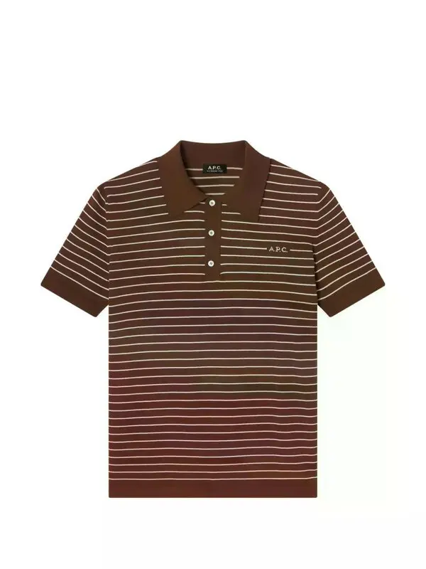 A.p.c. Striped Short-sleeve Polo Shirt