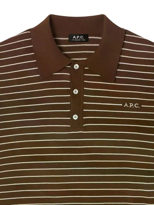 A.p.c. Striped Short-sleeve Polo Shirt