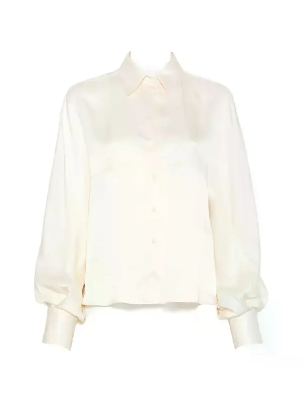Brunello Cucinelli Balloon-sleeve Silk Shirt