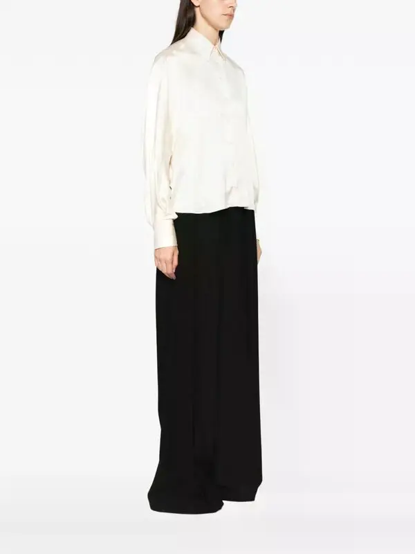 Brunello Cucinelli Balloon-sleeve Silk Shirt