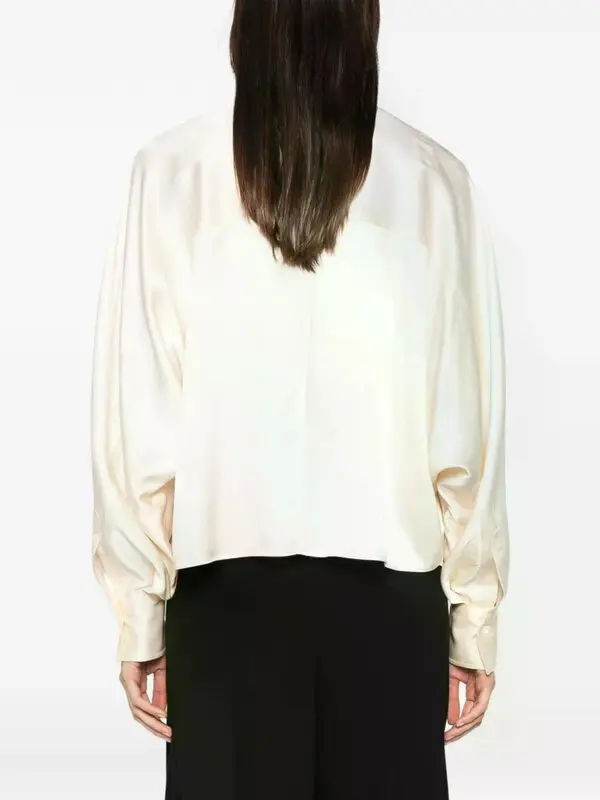 Brunello Cucinelli Balloon-sleeve Silk Shirt