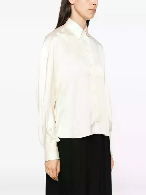 Brunello Cucinelli Balloon-sleeve Silk Shirt