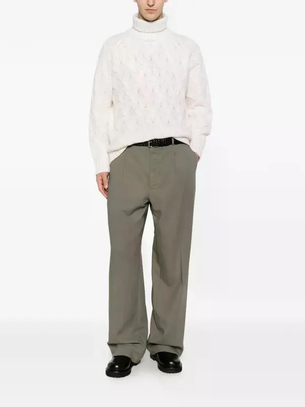 Eleventy Cable-knit Roll-neck Sweater