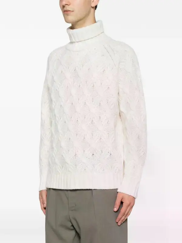 Eleventy Cable-knit Roll-neck Sweater