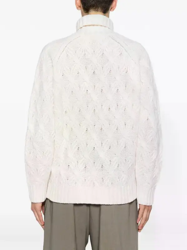 Eleventy Cable-knit Roll-neck Sweater