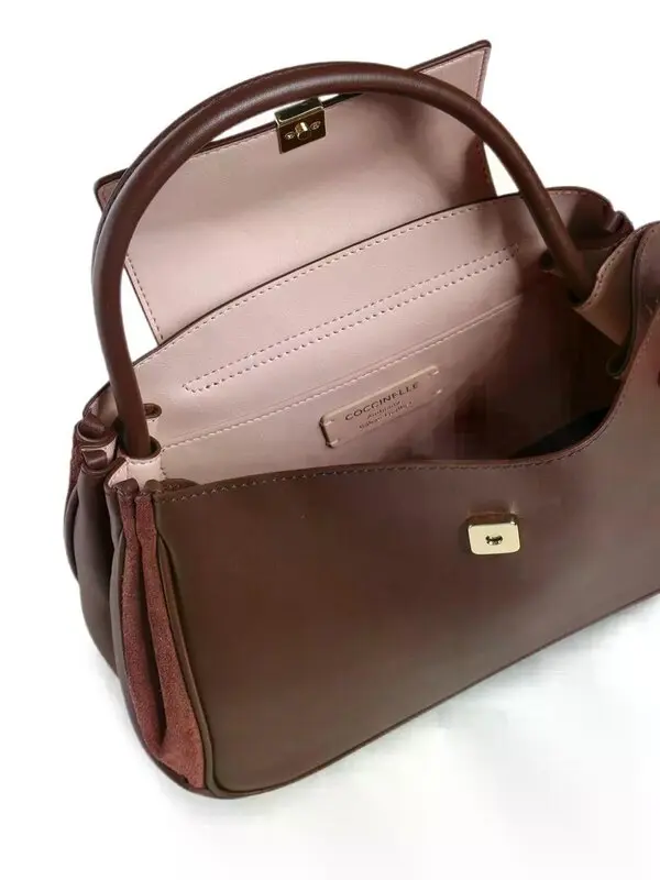COCCINELLE Suede-panel Leather Tote Bag