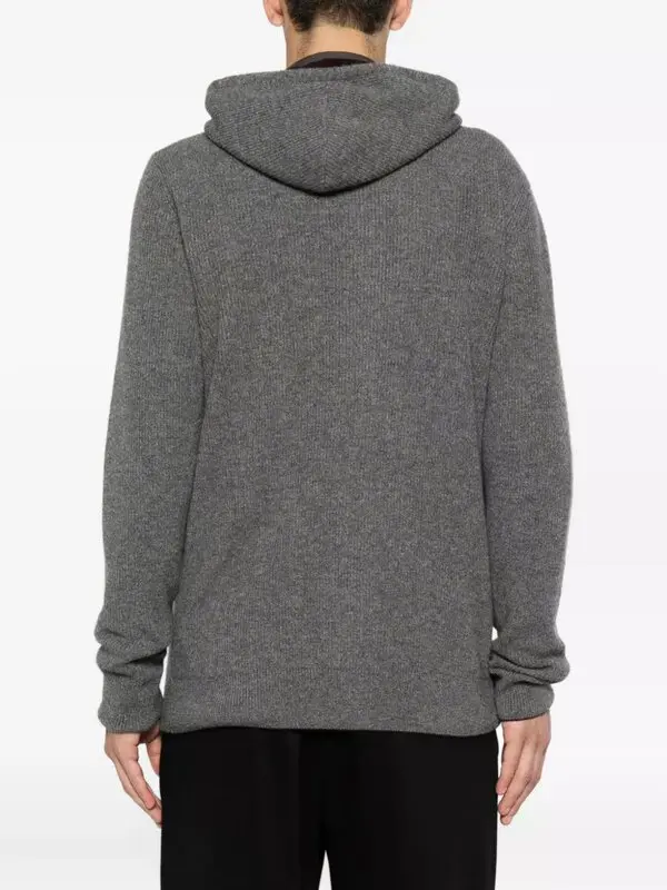 Eleventy Zip-up Cashmere Hood Cardigan