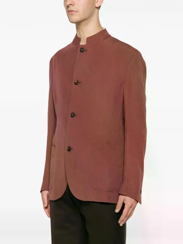 Eleventy Mandarin-collar Buttoned Jacket