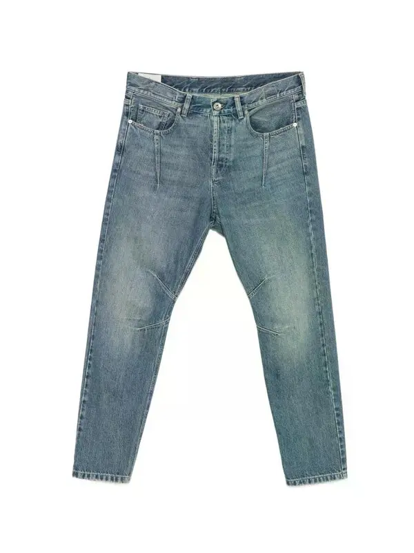 Eleventy Panelled Button Jeans - Blue