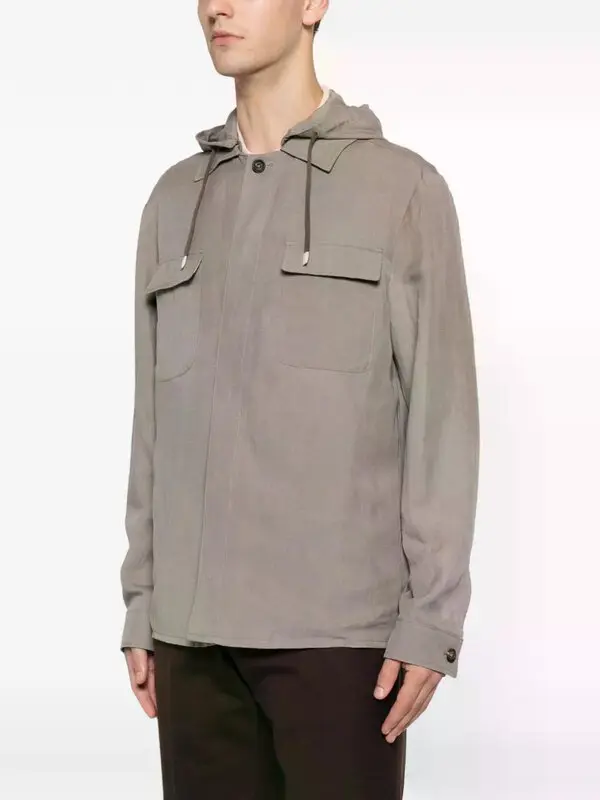 Eleventy Hooded Flap-pocket Jacket