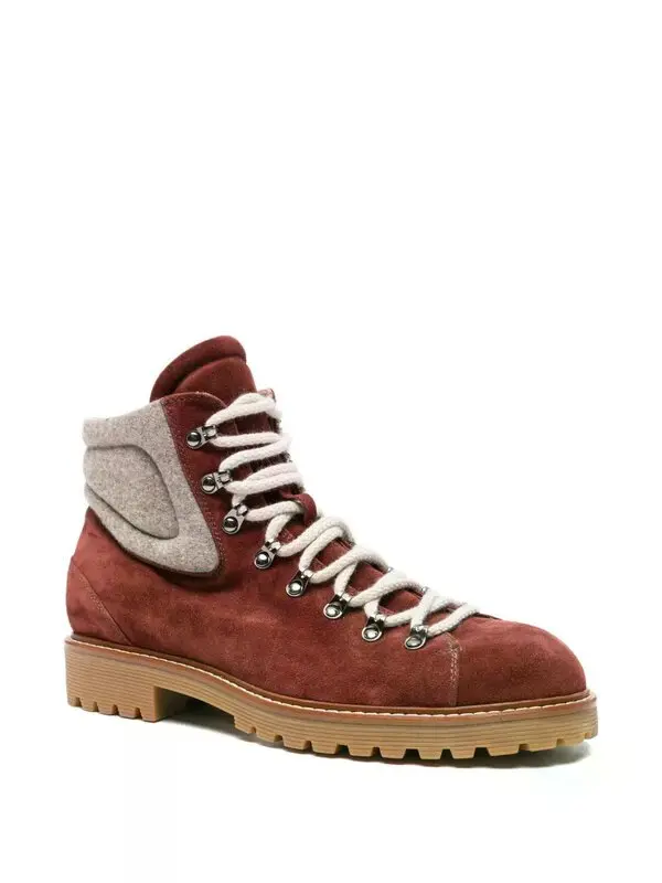Eleventy Suede Panelled Boots