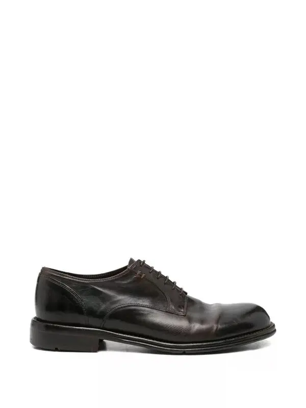 Eleventy Lace-up Leather Derby Shoes