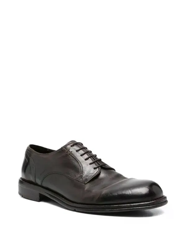 Eleventy Lace-up Leather Derby Shoes