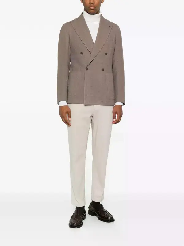 Eleventy Slim-fit Chino Trousers - Neutrals